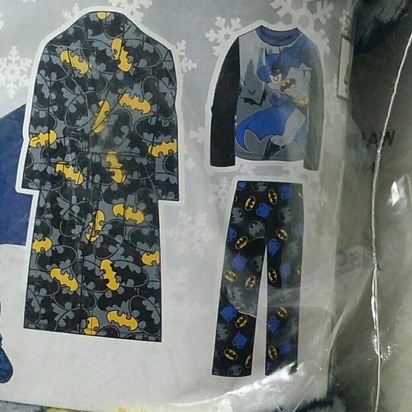 Warner Bros. | Pajamas | Batman 3 Piece Robe And Pj Set | Poshmark